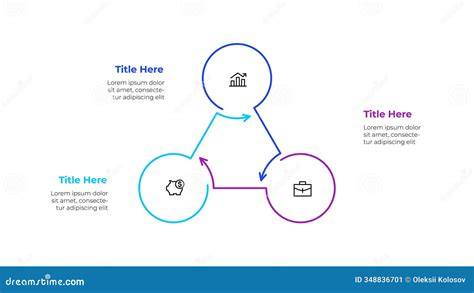 Outline Infographic Circular Diagram For Business Presentations With 3