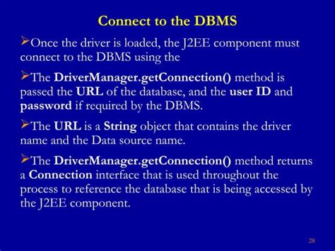 Java Database Connection Jdbc Ppt Free Download