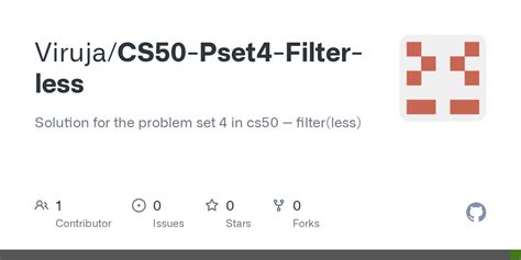 Github Virujacs50 Pset4 Filter Less Solution For The Problem Set 4