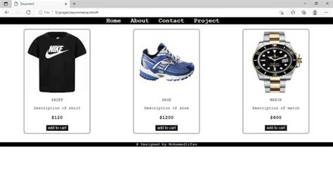 Video Mohamed Irfan On Linkedin E Commerce Website Using Html And Css