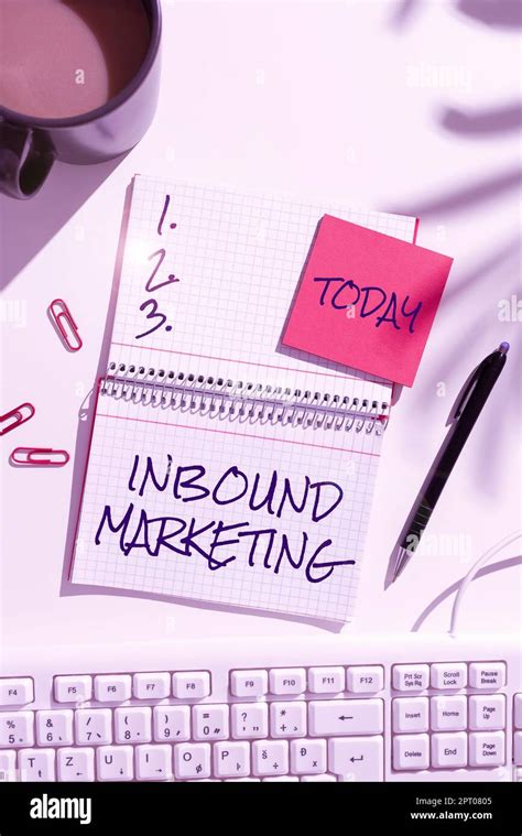 Sign Displaying Inbound Marketingprocess Of Attracting The Attention Of