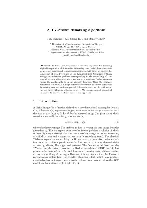 pdf a tv stokes denoising algorithm