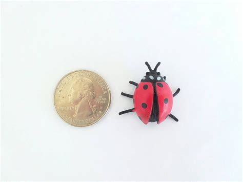 Large Ladybug Figurine Soft Plastic Bug For Fairy Garden Etsy