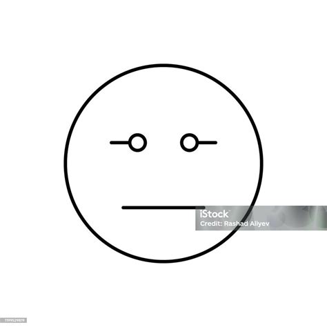 불만족 감정 아이콘 Ui 및 Ux 웹 사이트 또는 모바일 응용 프로그램에 대한 기분 아이콘의 간단한 라인 개요 벡터 표현 0명에