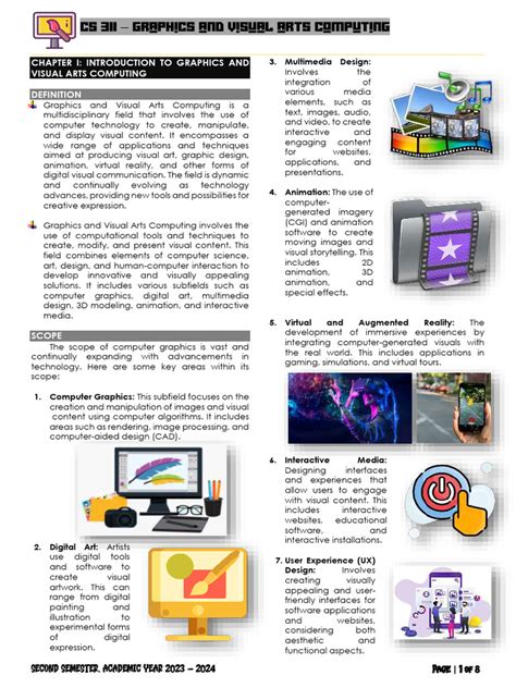 Sample Module Graphics And Visual Arts Computing Chapter I Pdf Graphic Design Computer