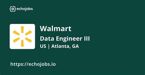 Walmart Is Hiring Data Engineer Iii Atlanta Ga Remote Dallas Tx Us
