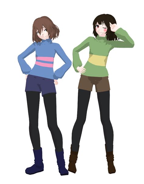 Mmd Undertale Frisk And Chara Ver 2 Note Me By Thidaratkhwanmueang On Deviantart