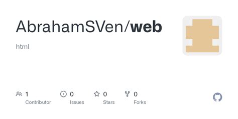 GitHub AbrahamSVen Web Html