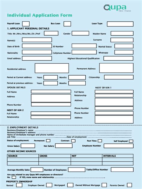 Fillable Online Individual Application Form Fax Email Print Pdffiller