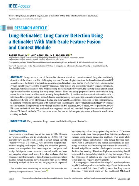 lung retinanet lung cancer detection using a retinanet with multi scale