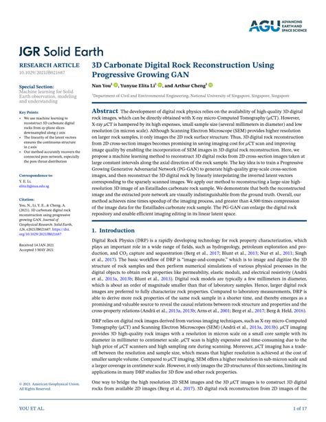3d Carbonate Digital Rock Reconstruction Using Progressive Growing Gan Request Pdf