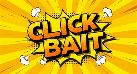 Click Bait Comic Style Bold Design With Vibrant Explosive Colors Stock Illustration