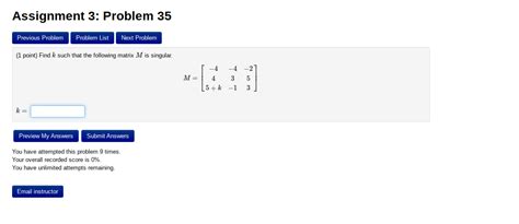 Solved Assignment 3 Problem 35 Previous Problem Problem