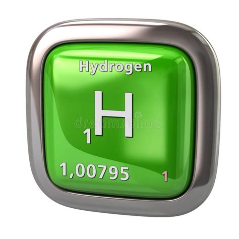 Icono Del Color Del Elemento De Tabla Periódica Del Hidrógeno En El