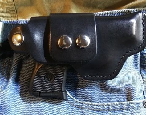 Ruger Lcp Cross Draw Driving Holster Leather Thumb Break Right Hand Draw Black Etsy