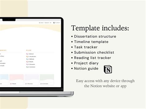 Dissertation Planner Notion Template Thesis Planner Research Organiser