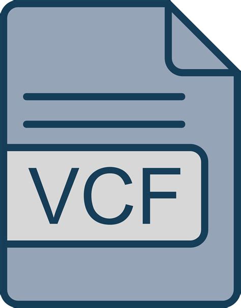 Vcf File Format Line Filled Grey Icon 43452836 Vector Art At Vecteezy