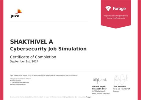 Shakthivel A On Linkedin Cybersecurity Virtualinternship Pwc Forage Professionaldevelopment