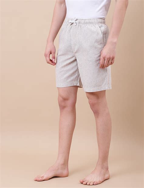 Buy Cotton Mix Striped Relaxed Fit Shorts At Marks And Spencer