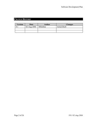 Software Development Plan PDF