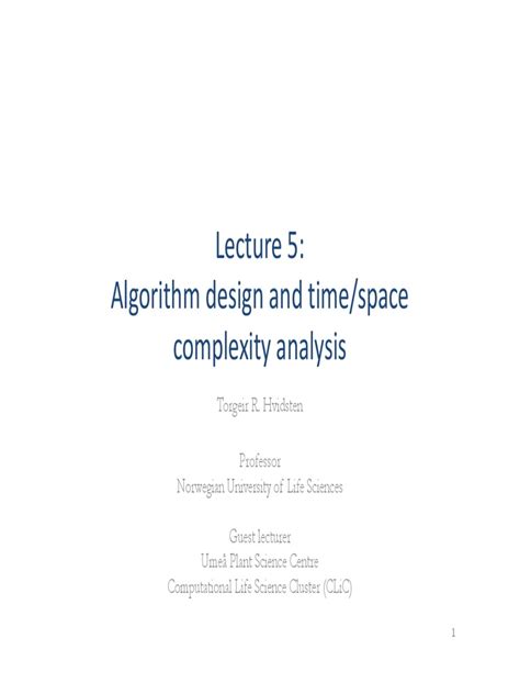 Lecture 5 Algorithm Design And Timespace Complexity Analysis Pdf