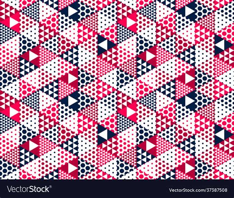 3d Cubes Seamless Pattern Background Rhombus Vector Image