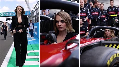 Formula 1 Takımı Alfa Romeo Ile Bir Gün Geçiren Cara Delevingne