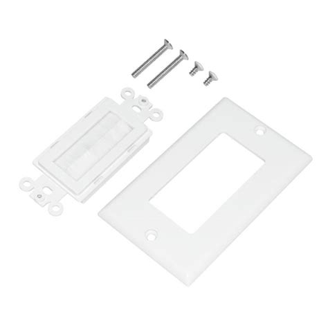Fp 8891 Wall Plate With Single Brush Pass Through Cables Over The Drywall Canacctv