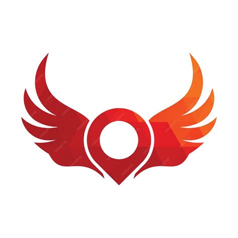 Premium Vector Wing Map Pin Vector Logo Design Gps And Wing Icon Vector