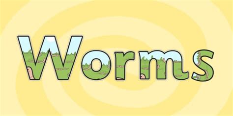 Worm Display Lettering