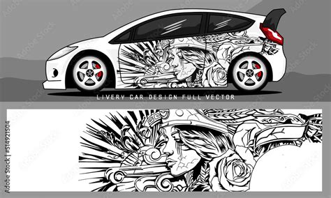 Car Livery Graphic Vector Abstract Grunge Background Design For