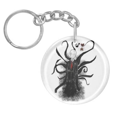 Edgy Slenderman Keychain Zazzle Cool Keychains Slenderman Keychain