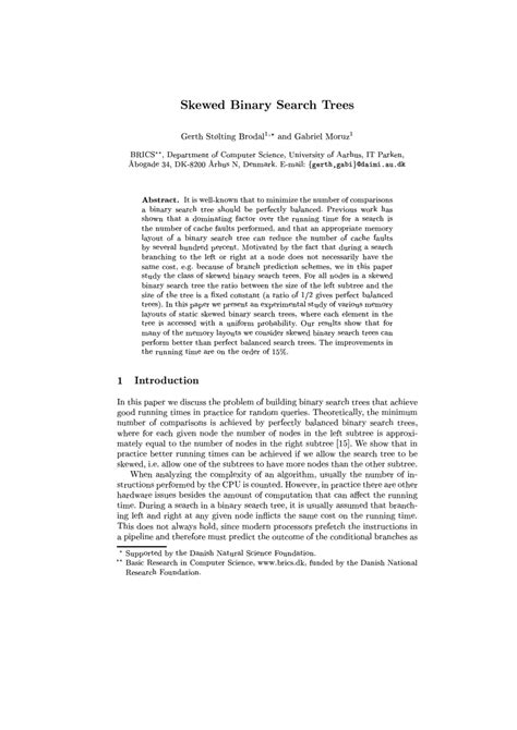Pdf Skewed Binary Search Trees