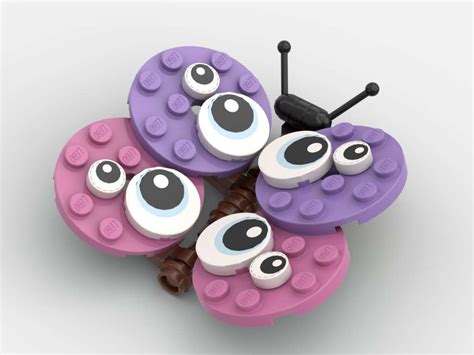 Lego Moc Butterfly By Guitardave 1 Rebrickable Build With Lego