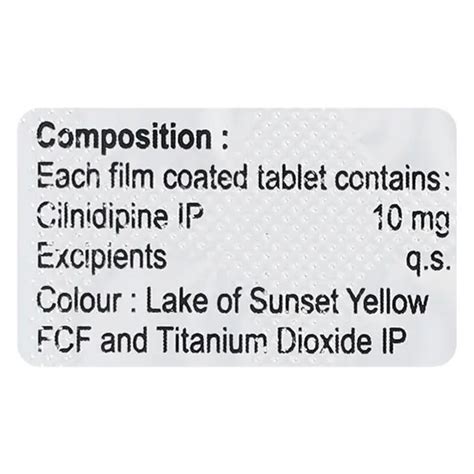 Cinod 10 Tablet View Usage Side Effects Price And Subtitute Egmedi