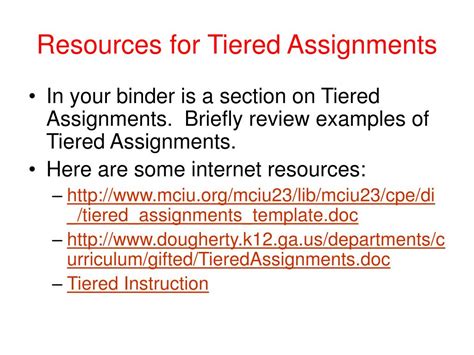 Ppt Tiered Instruction Powerpoint Presentation Free Download Id