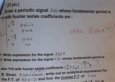 Solved 125 Pts Given A Periodic Signal Xt Whose
