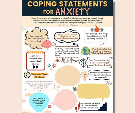 Coping Skills Worksheet Printable