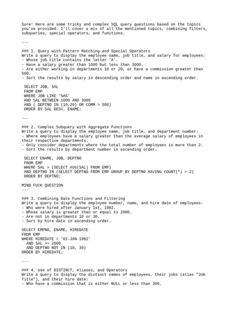 Sql Question 2 Pdf Databases Data Management