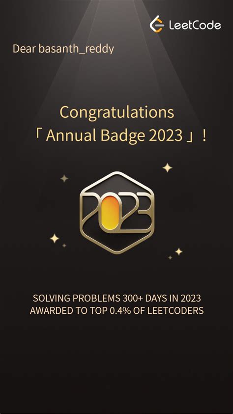 A Basanth Reddy On Linkedin Leetcode Codingjourney Achievementunlocked