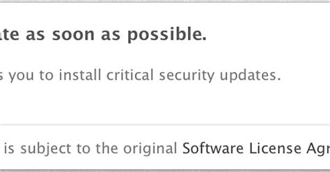 Mac Os Alerted Me That An Important Security Update Was Available