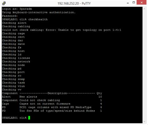 Hp 3par Checkhealth Command Bytesizedalex