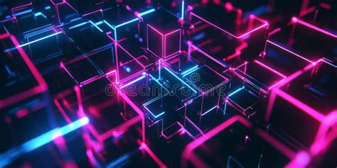 A Mesmerizing Abstract Background With Interconnected Geometric Shapes Forming A High Tech