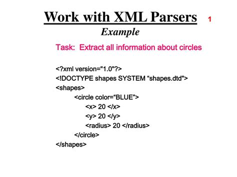 Ppt Xml Parsers Powerpoint Presentation Free Download Id1305795