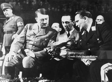 Adolf Hitler Joseph Goebbels And Hermann Goering At The Opening Of