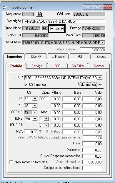 Manual NFe Complementar