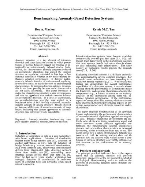 Benchmarking Anomaly Based Detection Systems