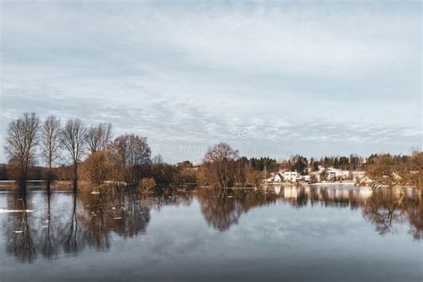 Landscape Of Early Spring With Naked And Flooded Trees Stock Photo Image Of Pool Natural