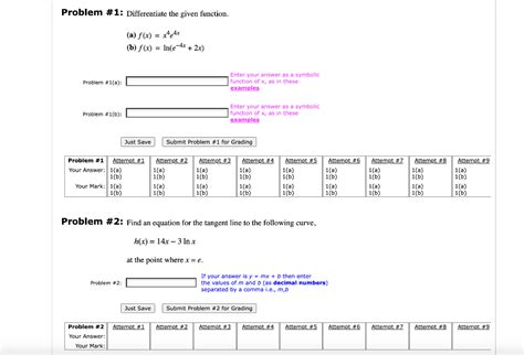 Solved Problem Differentiate The Given Function A Chegg