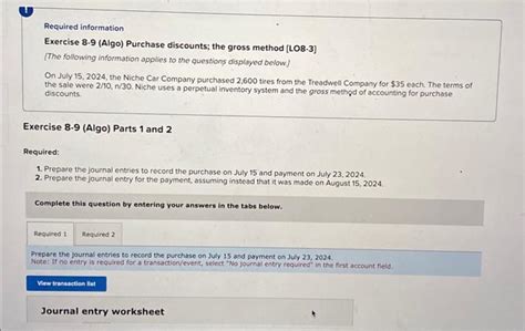 solved exercise 8 5 algo inventory transactions missing